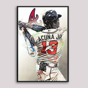 Ronald Acuna Jr Poster - Atlanta Braves - Canvas Print, Wall Art ...