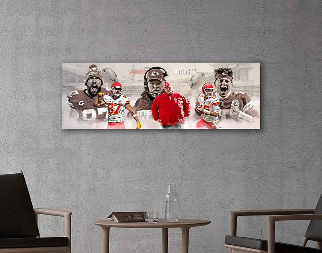 Kansas City Chiefs Dynasty - Mahomes Kelce Reid - Canvas Print - Wall ...