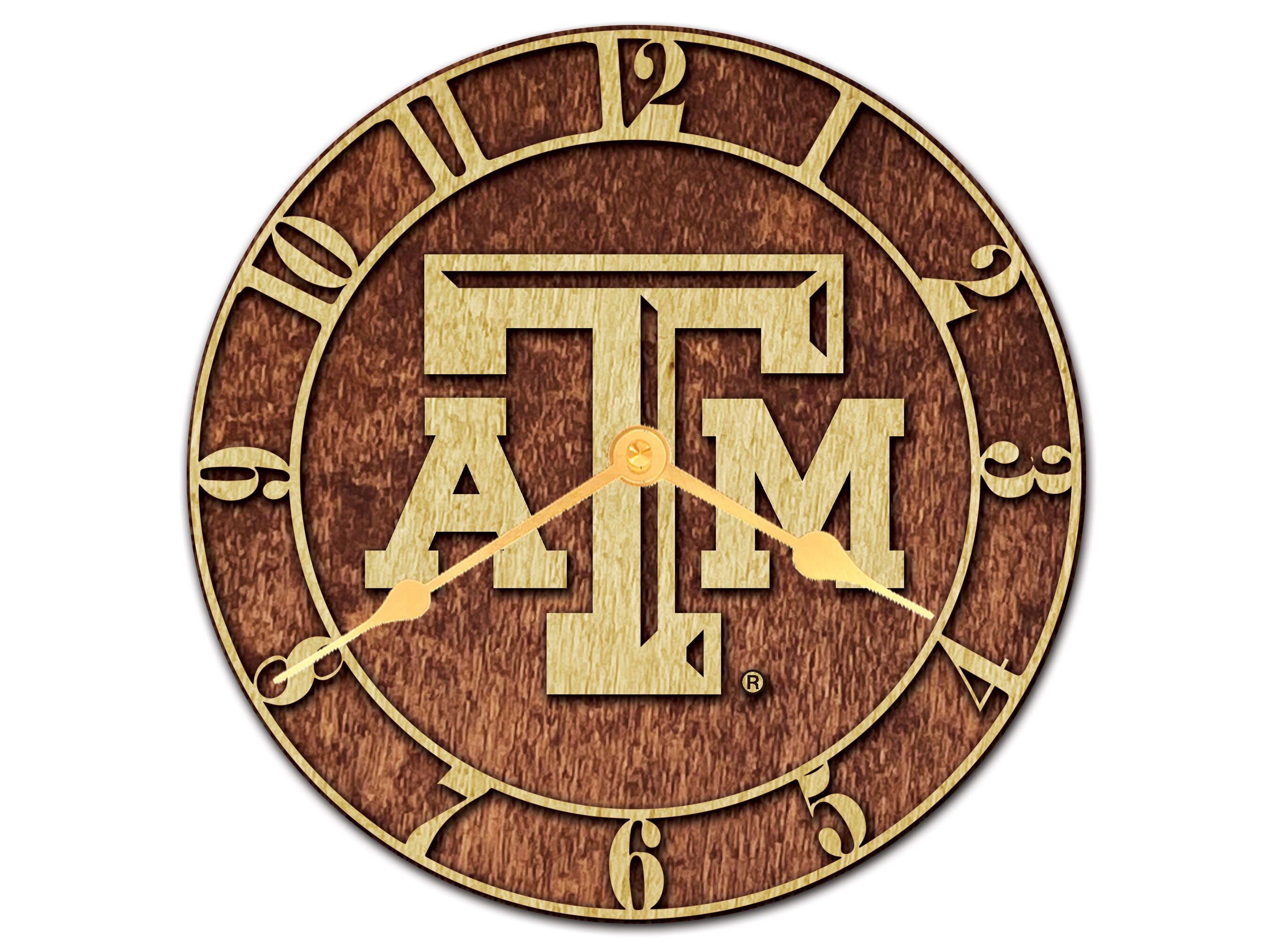 Texas A&M Wood Wall Clock Aggie Bedroom Decor Aggie Joke - Etsy