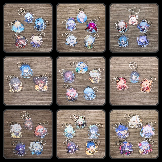 Genshin Character Keychain - Etsy