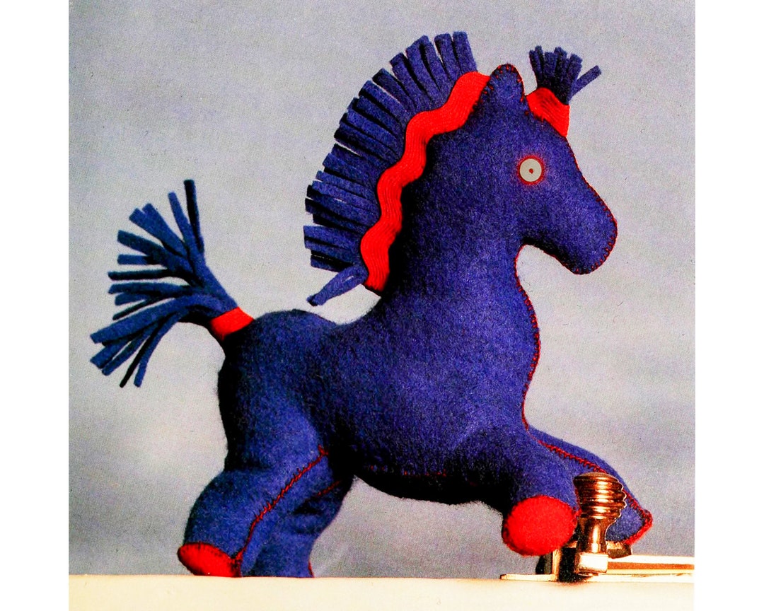 Vintage Stuffed Horse Doll Sewing Pattern Felt Horse Plush Pattern PDF ...