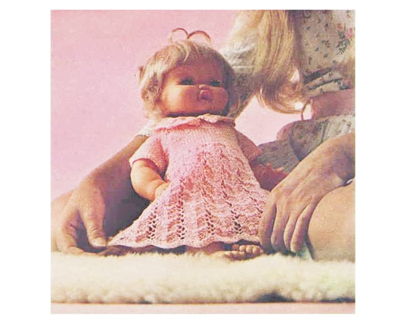 1970s Vintage Baby Doll Knitting Pattern 12 Inch Doll Clothes | Etsy UK