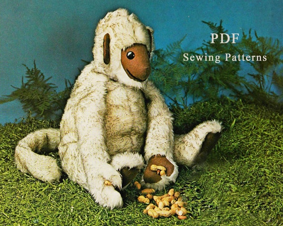 Vintage Stuffed Monkey Pattern Plush Monkey Sewing Pattern - Etsy