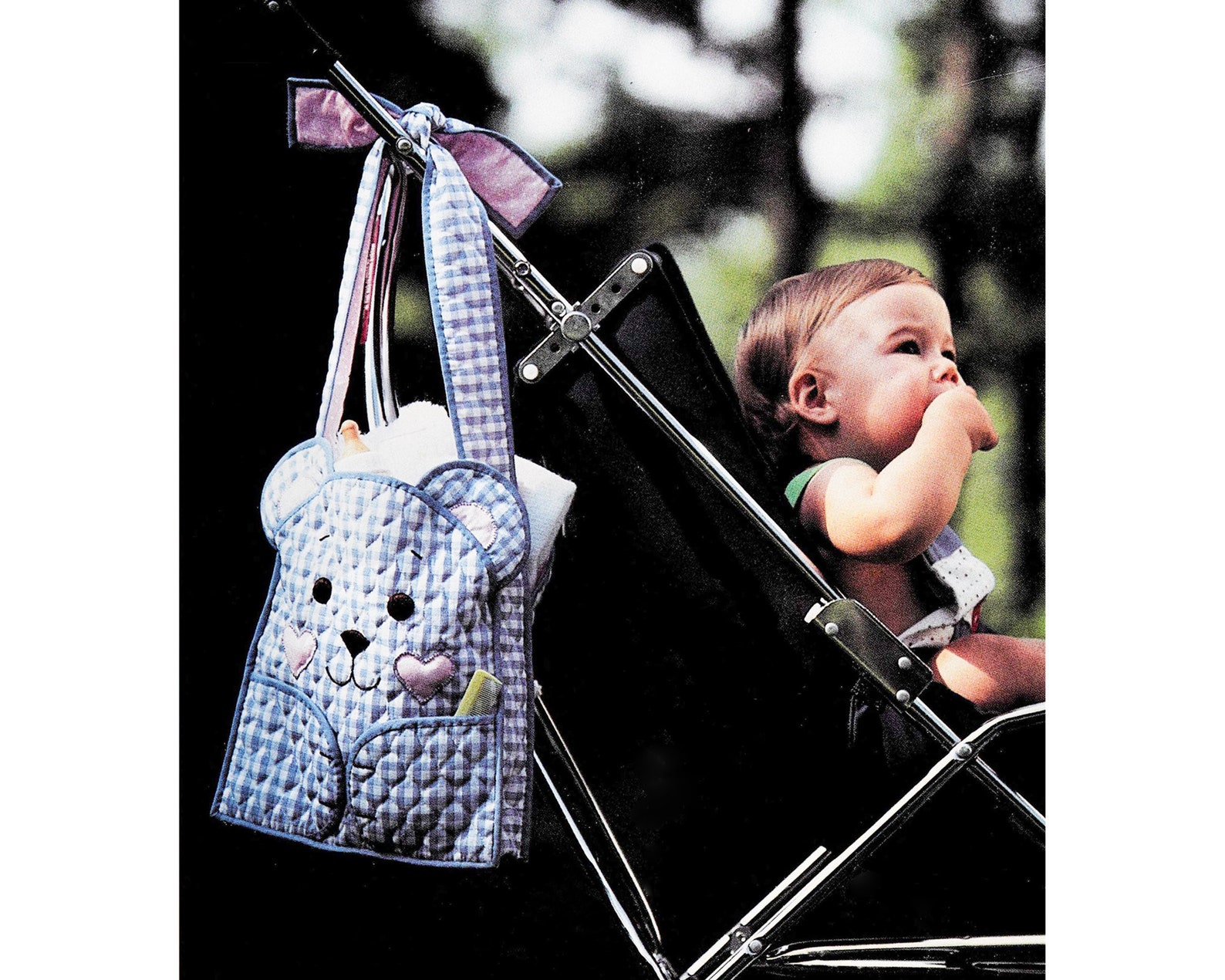 1980s Diaper Bag Pattern Teddy Tote Bag for Kids Sewing Pattern Nappy ...