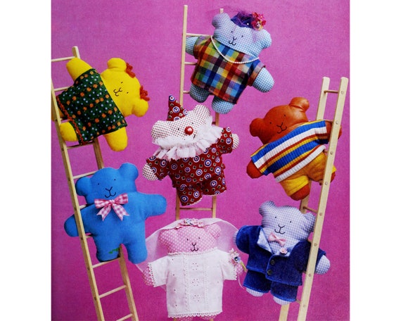 Vintage memory bear pattern Stuffed teddy bear sewing pattern | Etsy
