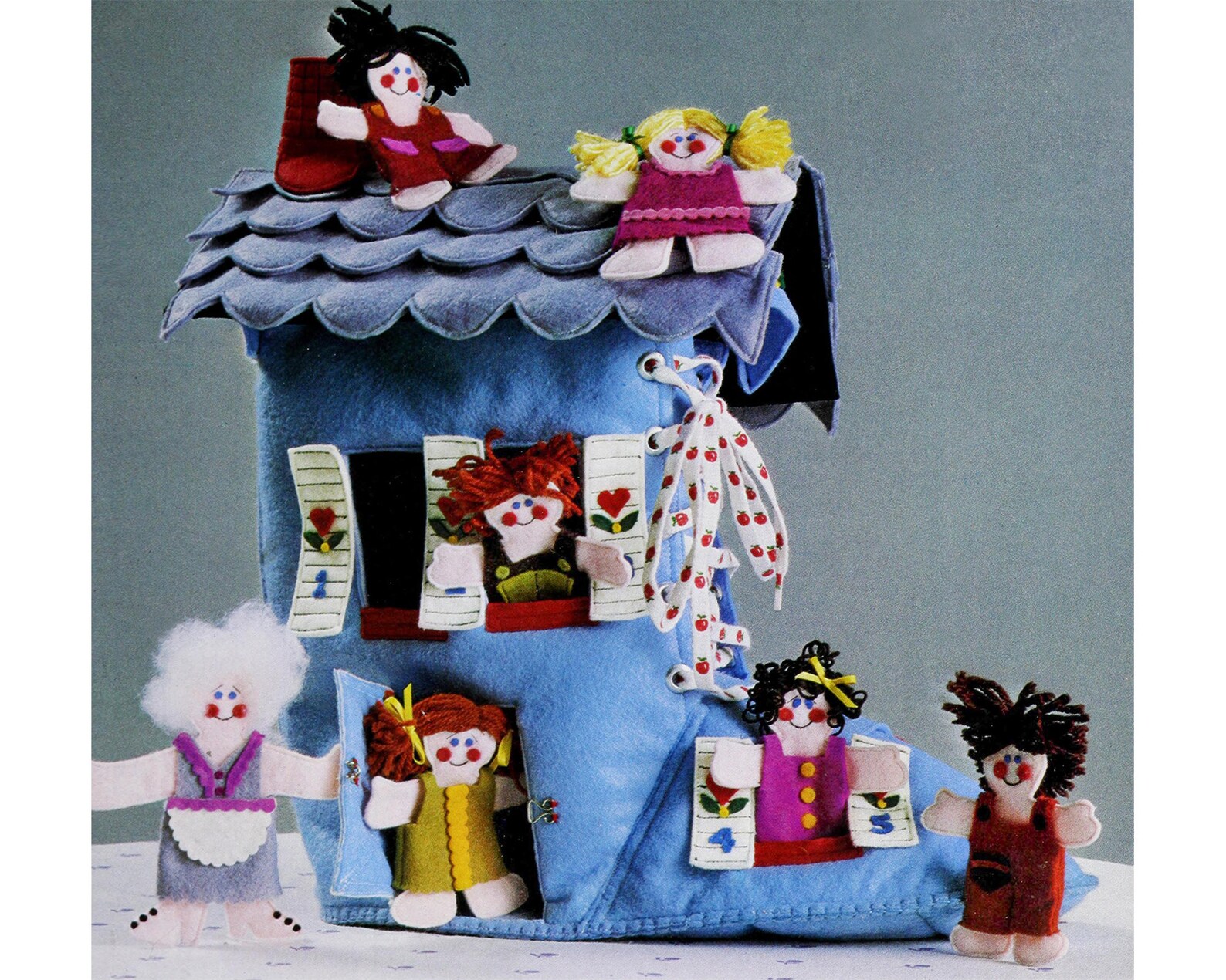 Vintage Felt Fairy House Pattern PDF Finger Puppets Shoe Pattern Tiny ...
