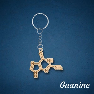 Wooden DNA Base Pair Keyrings/ Acrylic DNA Base Pair Keychains/ Biology ...