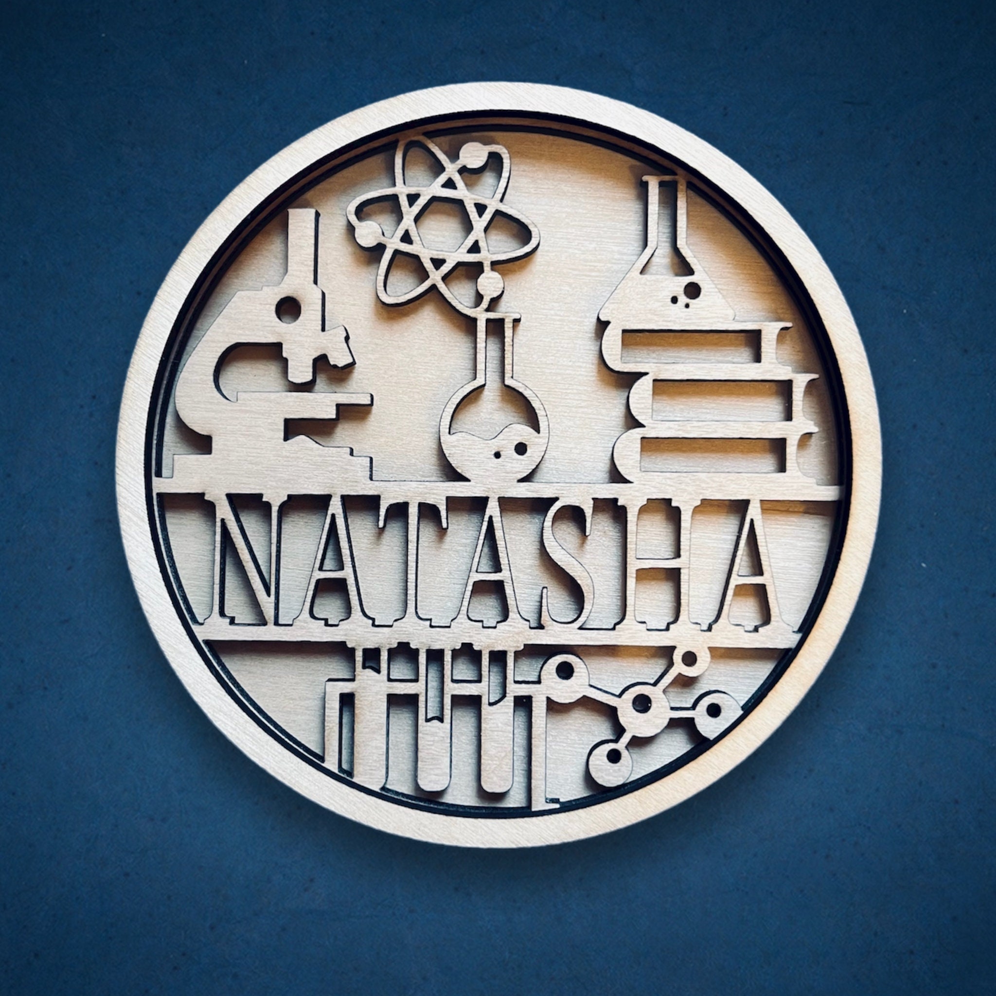 3D Customised Science Coasters/ Personalised Biology Coasters/ Wooden ...