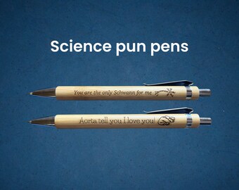 Neuroscience Pun Pens | Neuron Engraved Science Pun Pens | Gifts for ...