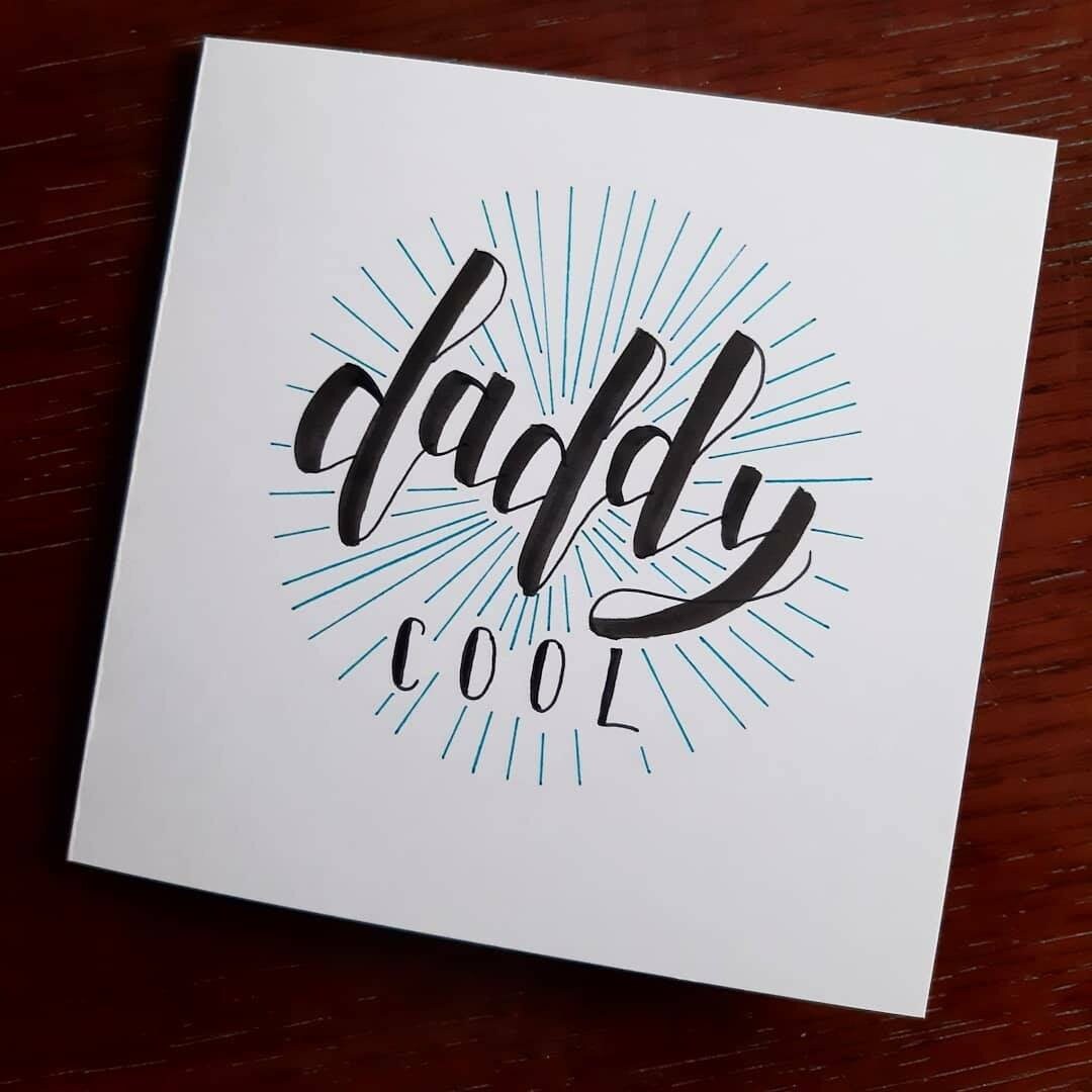 Handmade Calligraphy Father's Day Card - Etsy