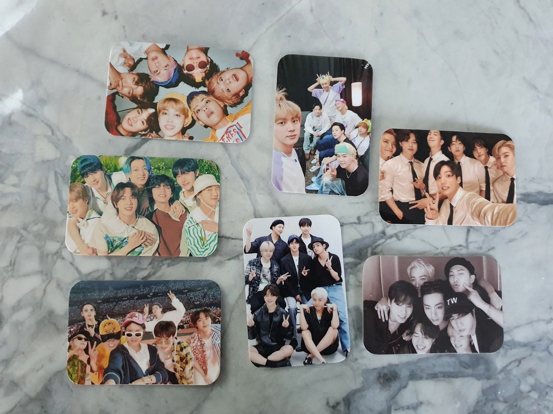 7 BTS Different Cute Mini Photocards Ideal for Phone Cases, as ...