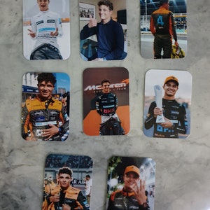 8 F1 Racing Different Drivers Cute Mini Photocards Ideal for Phone ...