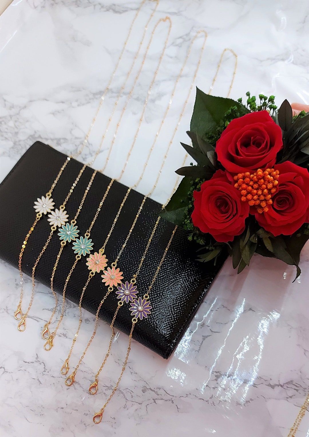 ALL IN ONE Daisy Facemask/glasses Chain/necklace, Fashion Chain ...