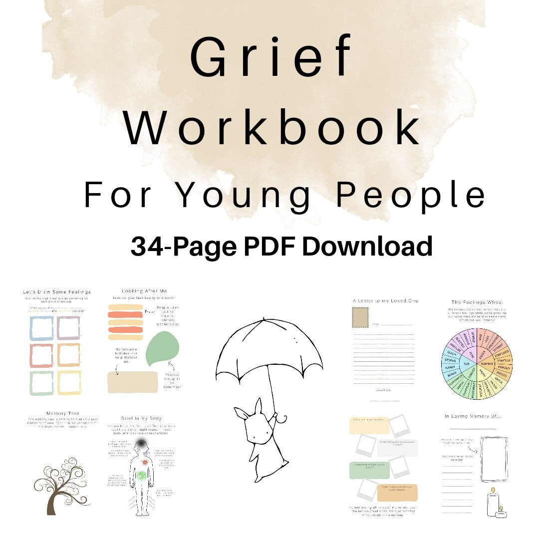 Grief and Bereavement Workbook for Children and Teens 34-page Digital ...