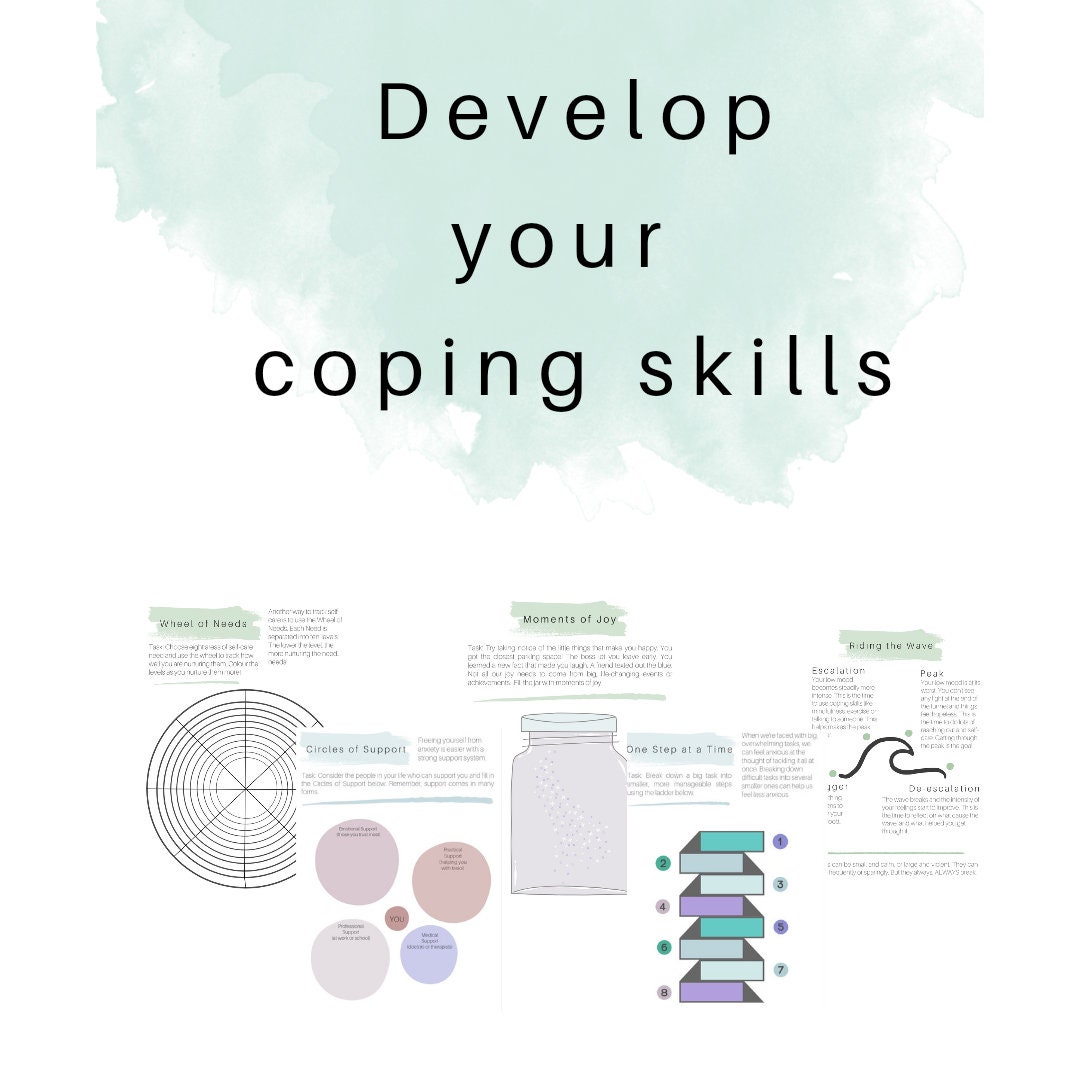 Anxiety and Depression Workbook BUNDLE 120-page Digital Download ...