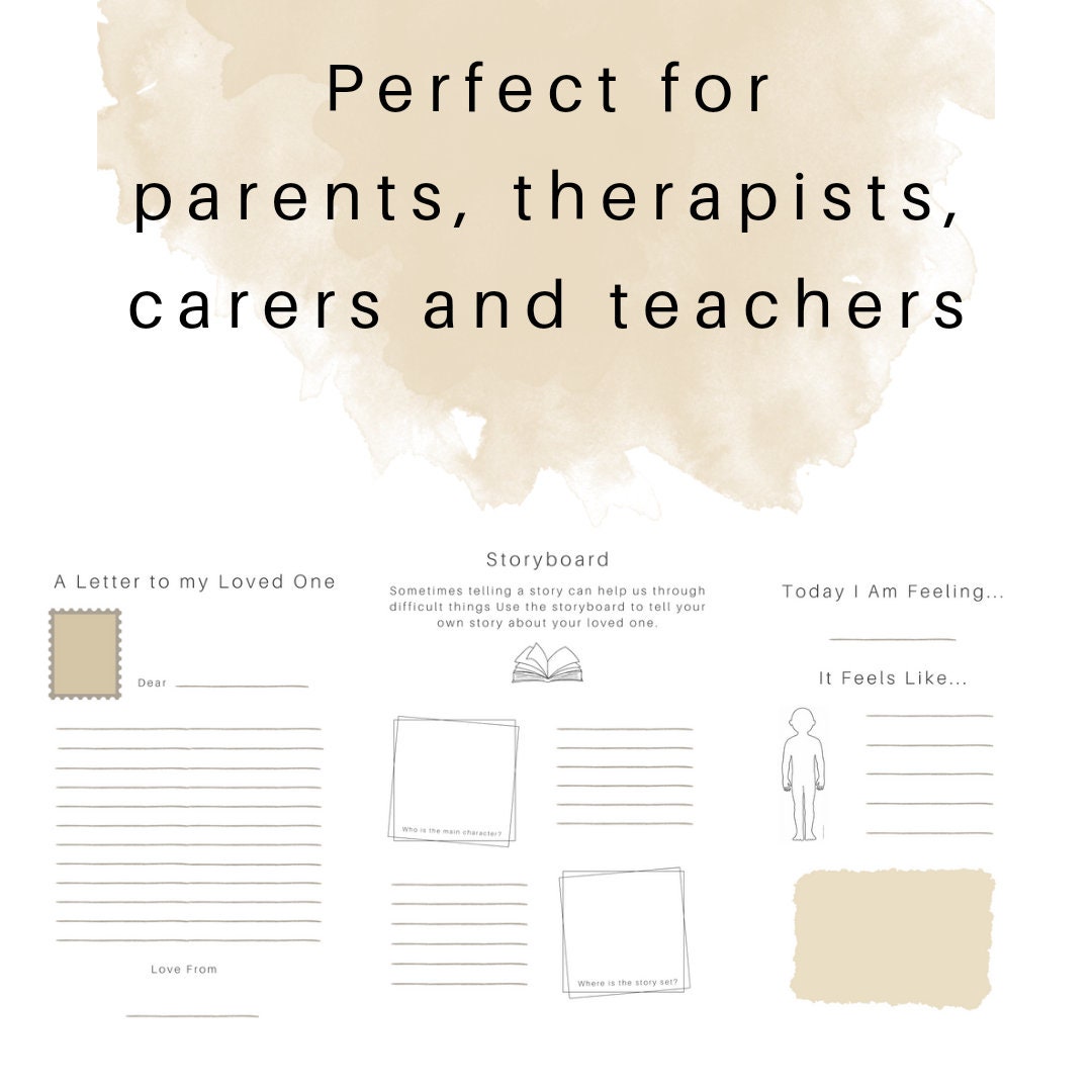 Grief and Bereavement Workbook for Children and Teens 34-page Digital ...