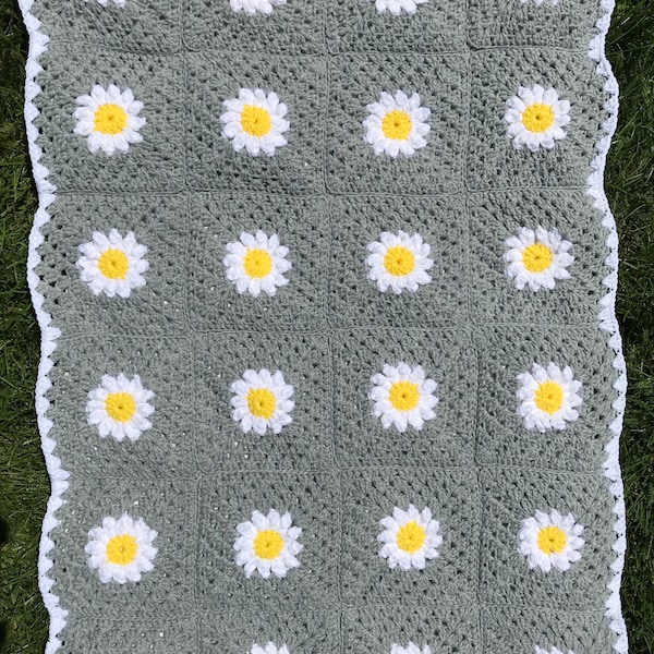 Daisy Crochet Blanket - Etsy