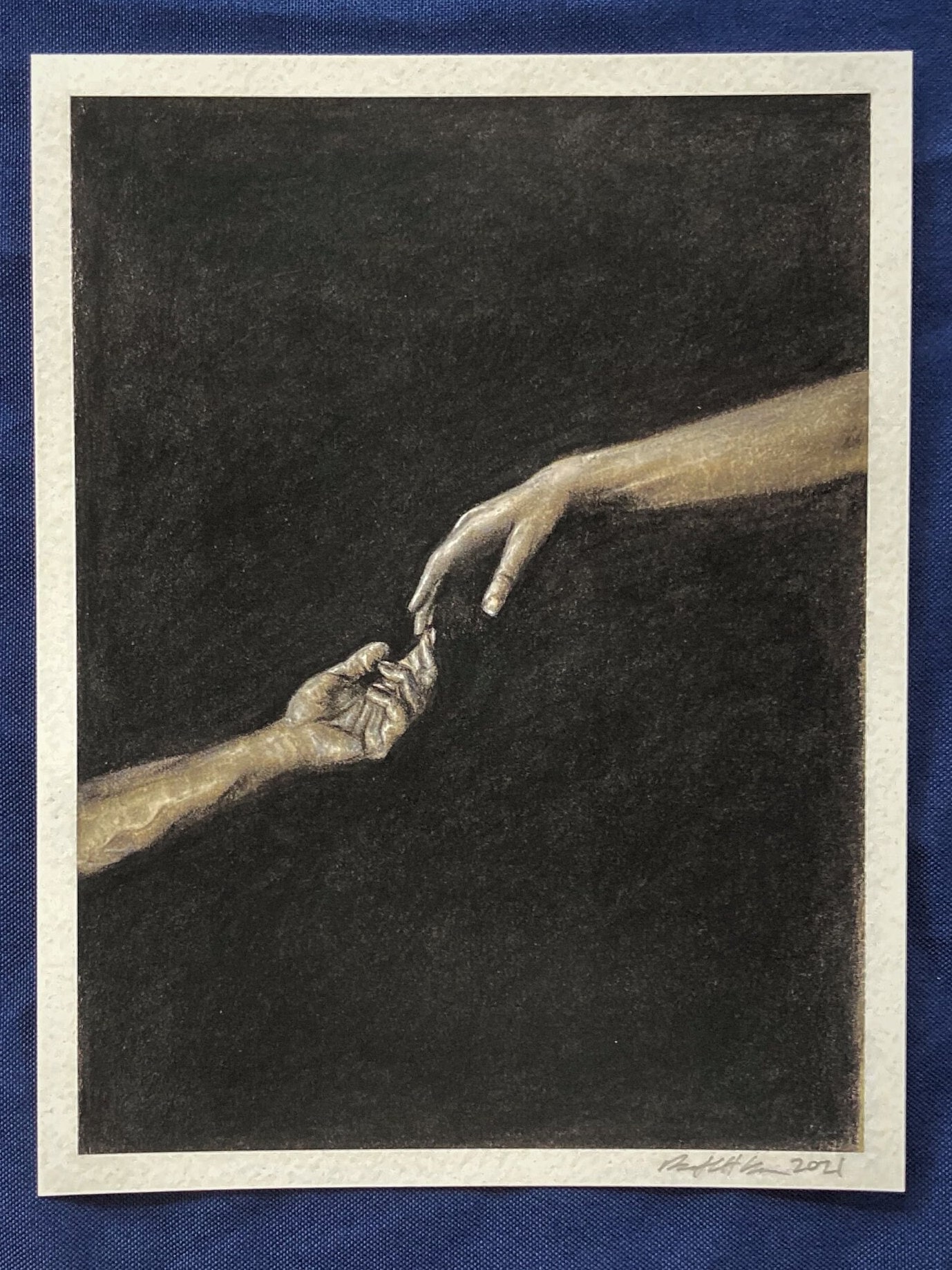 Interlocking Hands Charcoal Drawing Print | 6" by 8" - Etsy