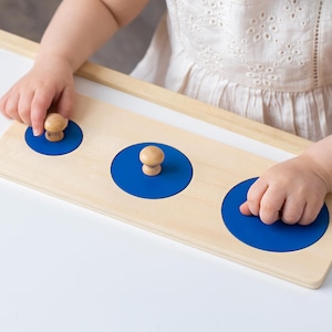 Montessori Baby Toys Basic Shapes Puzzle - Wooden Baby First Toy Mullti ...
