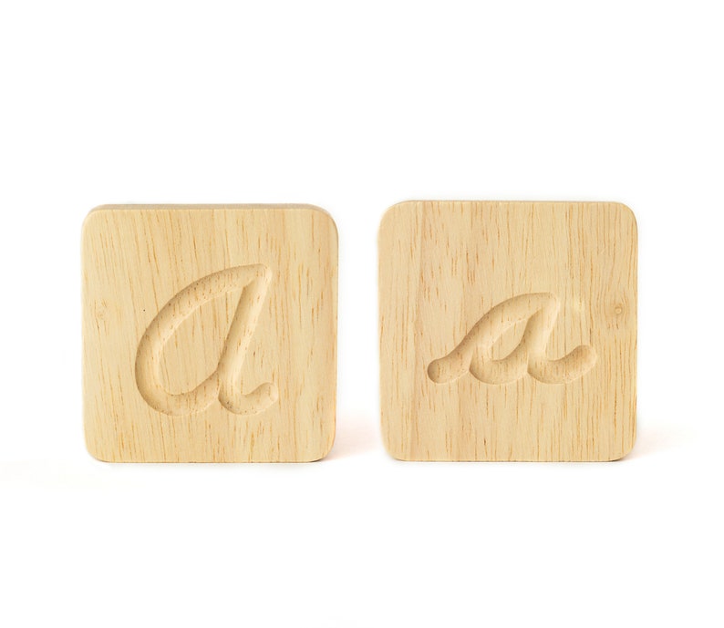 Wooden CURSIVE Alphabet ABC Tracing Cards Set With Stylus for - Etsy