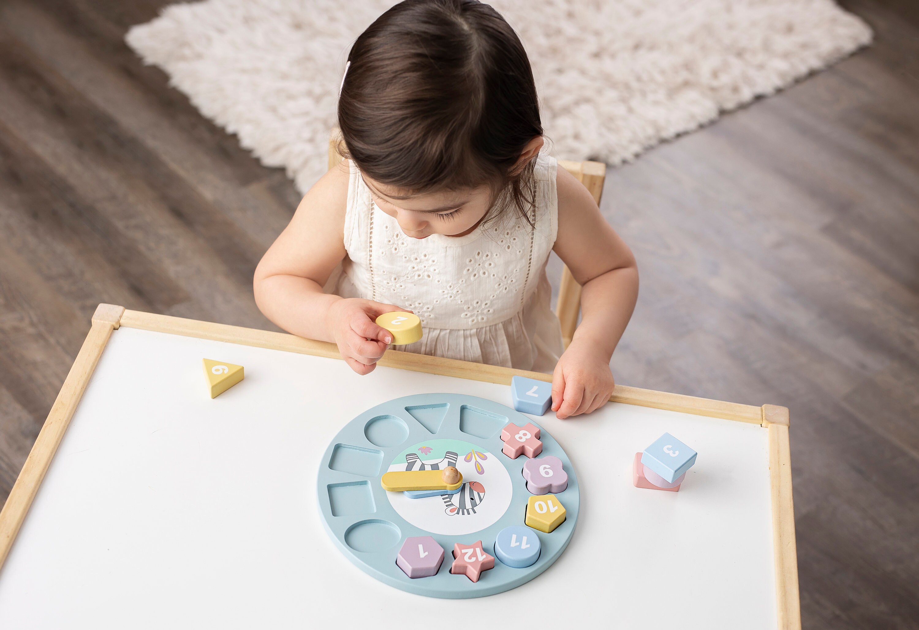 Wooden Clock Shape Sorting Toy Educational Montessori Color - Etsy
