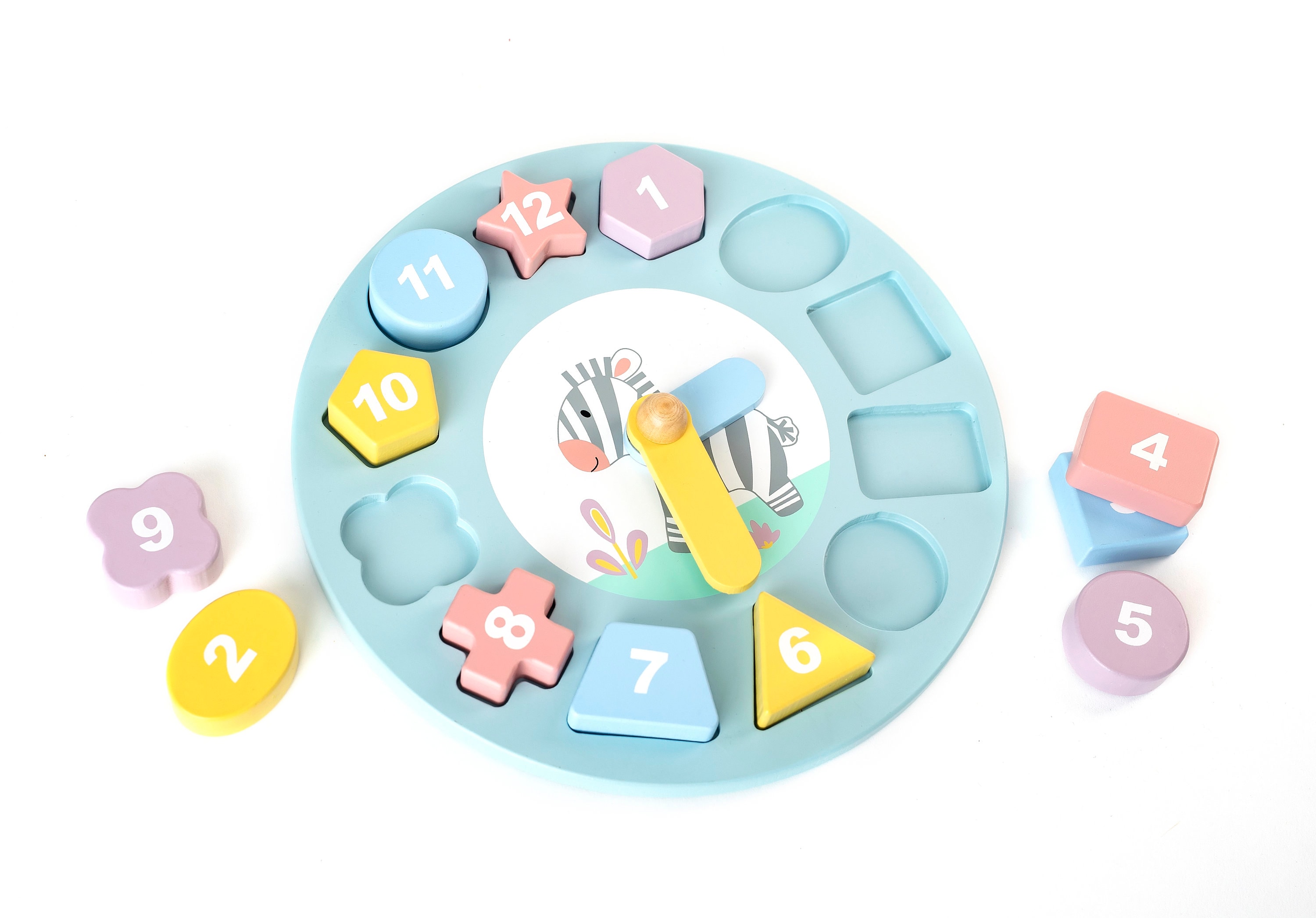 Wooden Clock Shape Sorting Toy Educational Montessori Color - Etsy