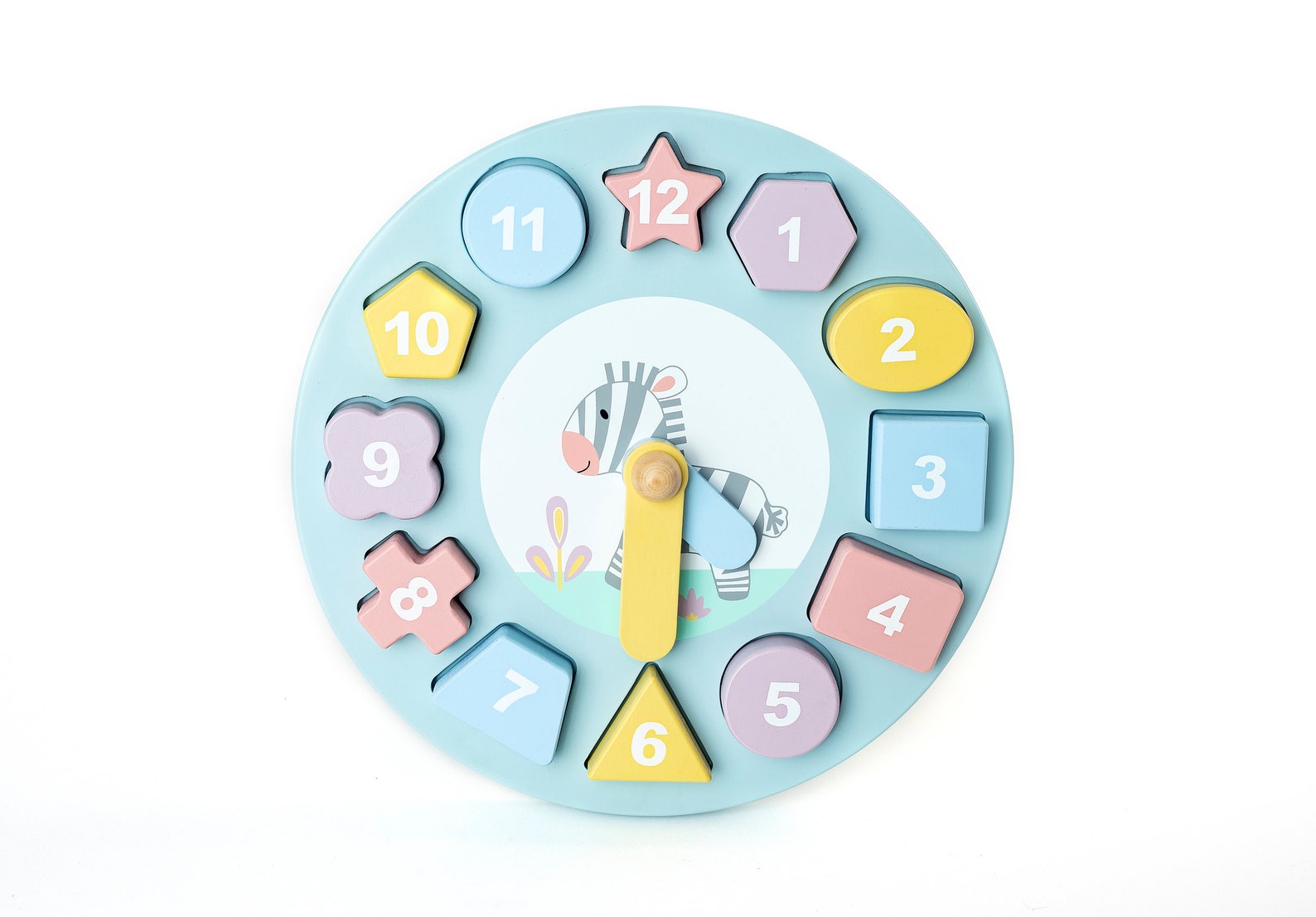 Wooden Clock Shape Sorting Toy Educational Montessori Color - Etsy