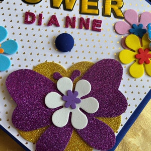 Personalized Girl Power Graduation Cap Topper | Girls Graduation Hat ...