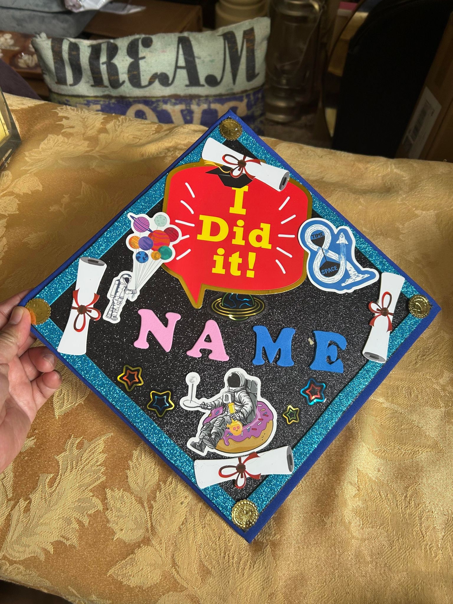 Personalized Astronaut Graduation Cap Topper kindergarten Astronaut ...