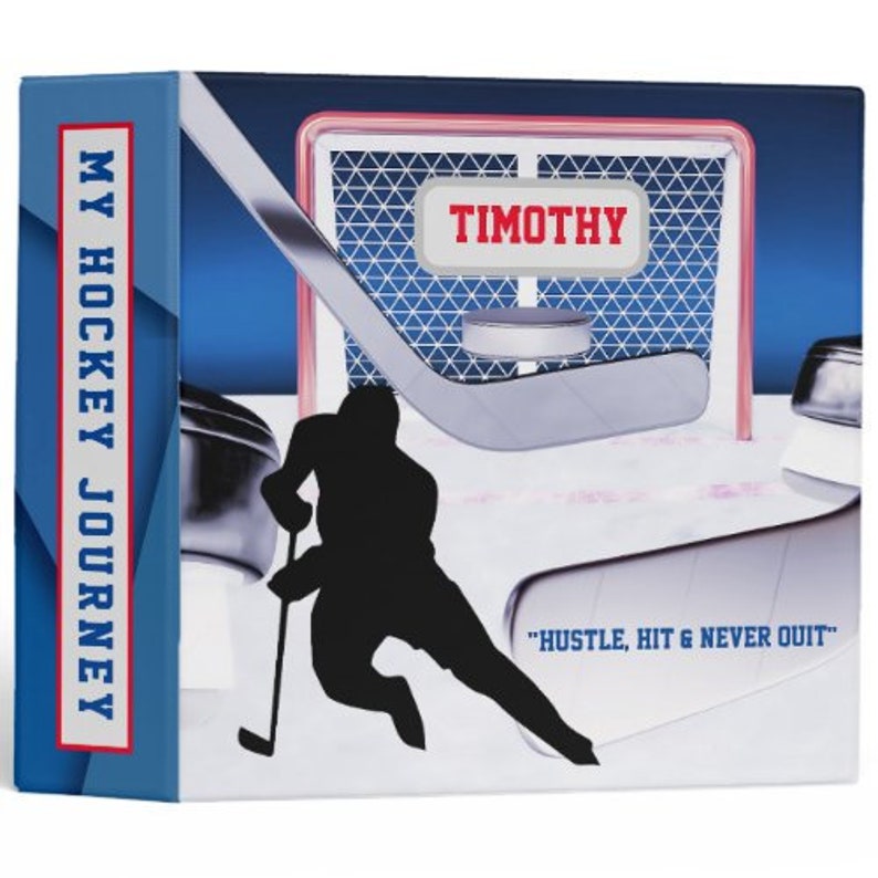 Personalized Ice Hockey Card Collector Binder | Binder for Hockey Fans ...
