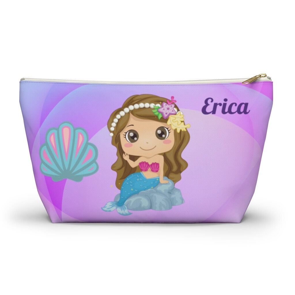 Personalized Mermaid Princess Pencil Case Pouch Back to - Etsy
