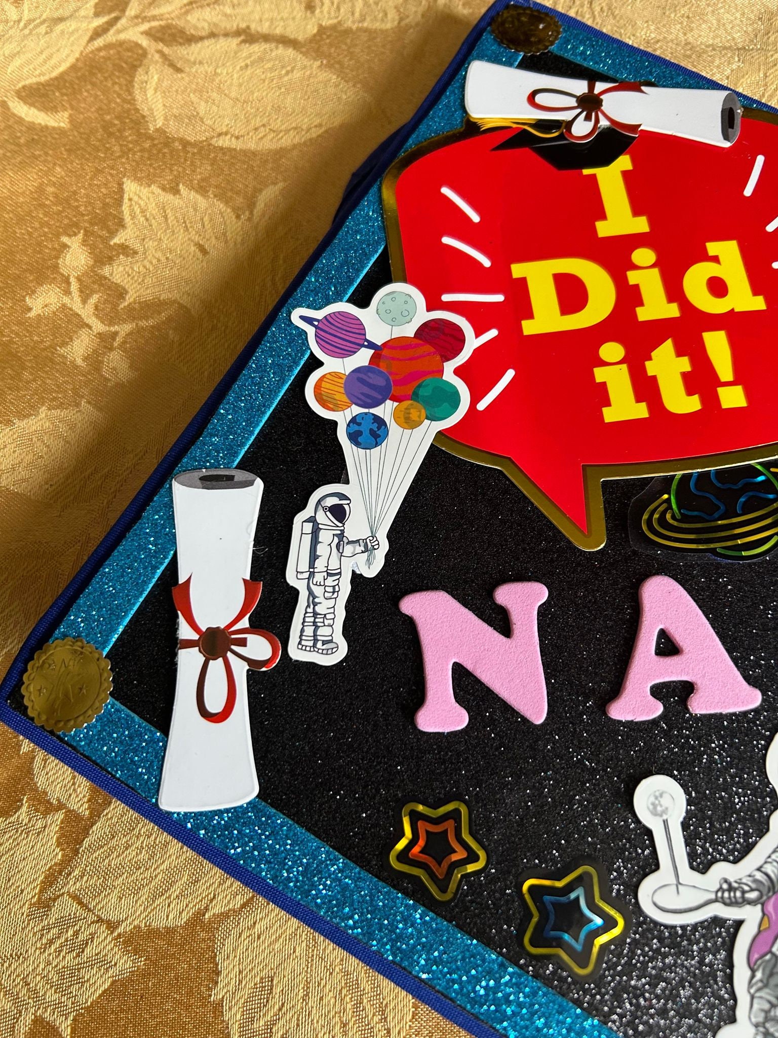 Personalized Astronaut Graduation Cap Topper kindergarten Astronaut ...