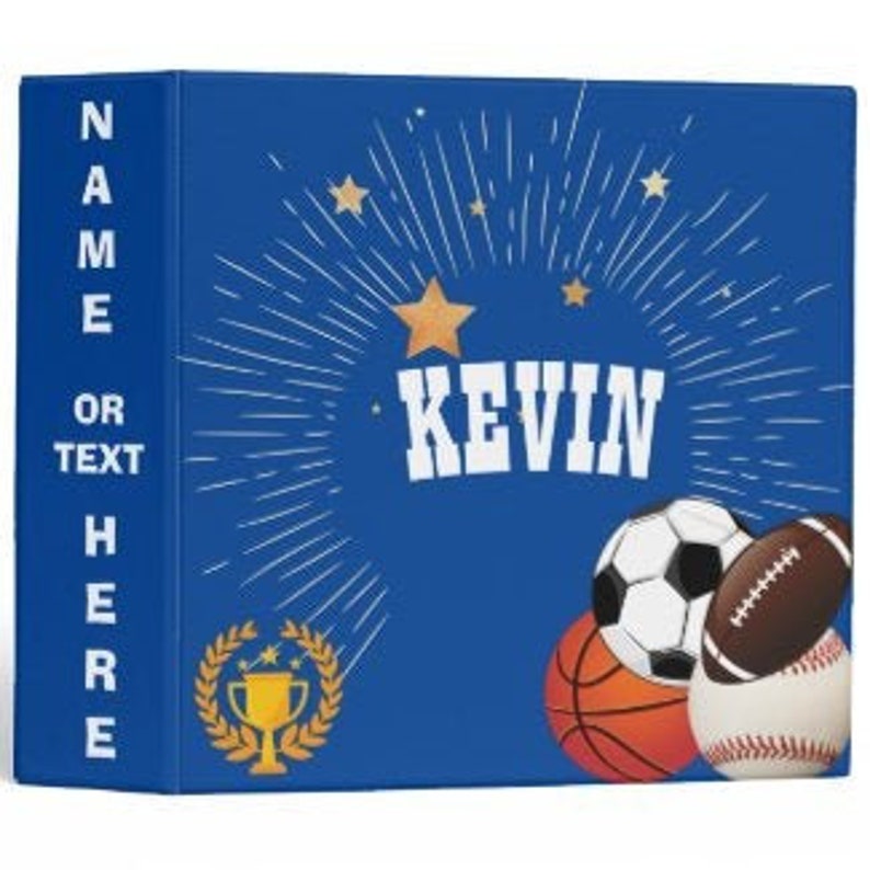 Personalized Kids Back to School Binder | Kids Sports Fan Binder ...
