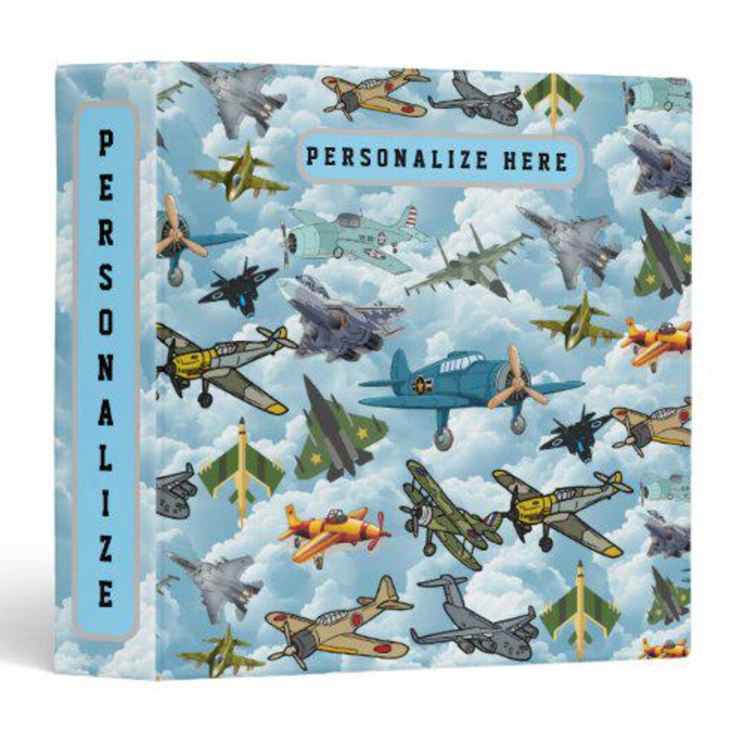 Personalized Kids Binder for Military Aircraft Fans | Custom Fighter ...