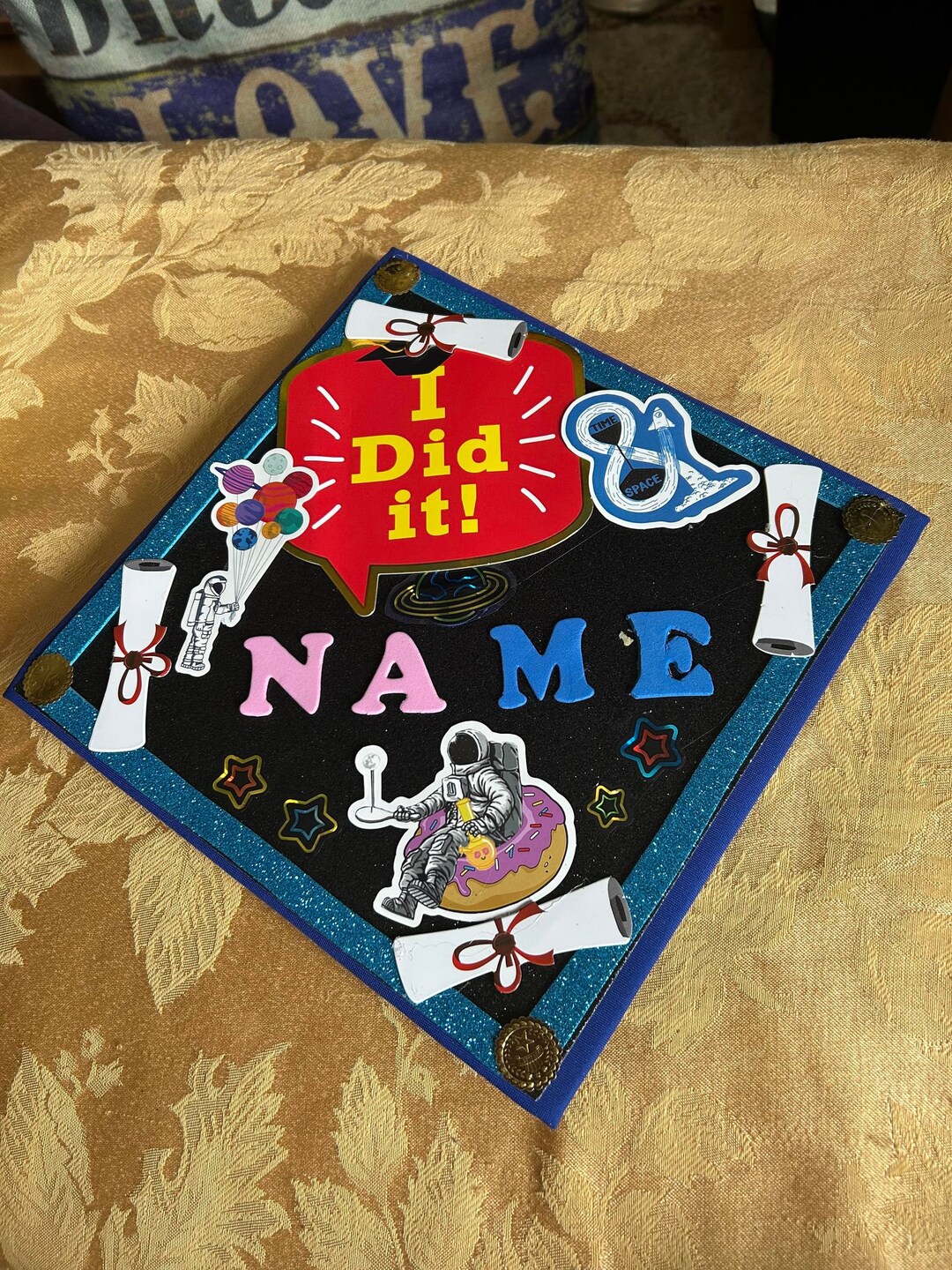 Personalized Astronaut Graduation Cap Topper |kindergarten Astronaut ...