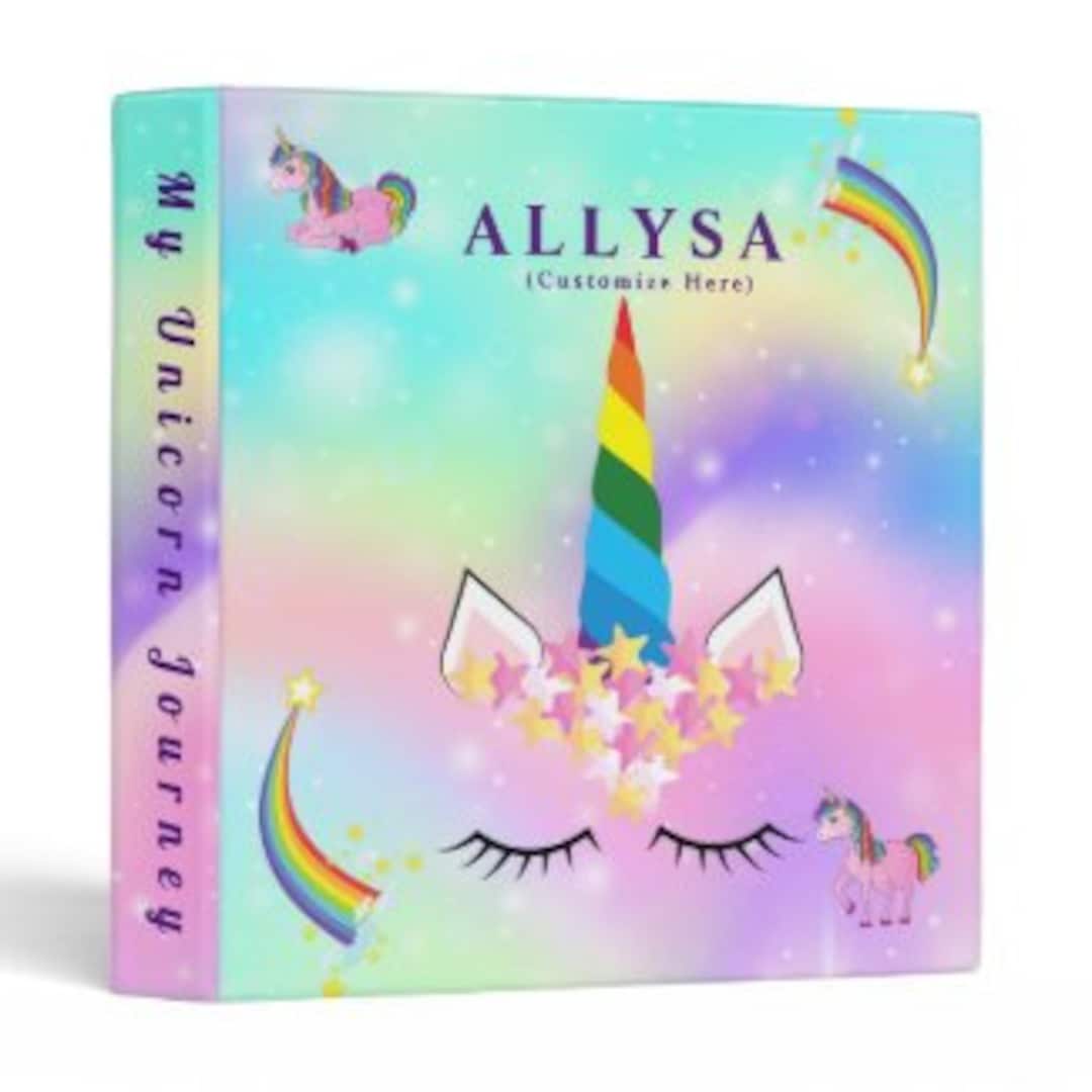 Unicorn Binders personalized Back to School Binder - Etsy.de