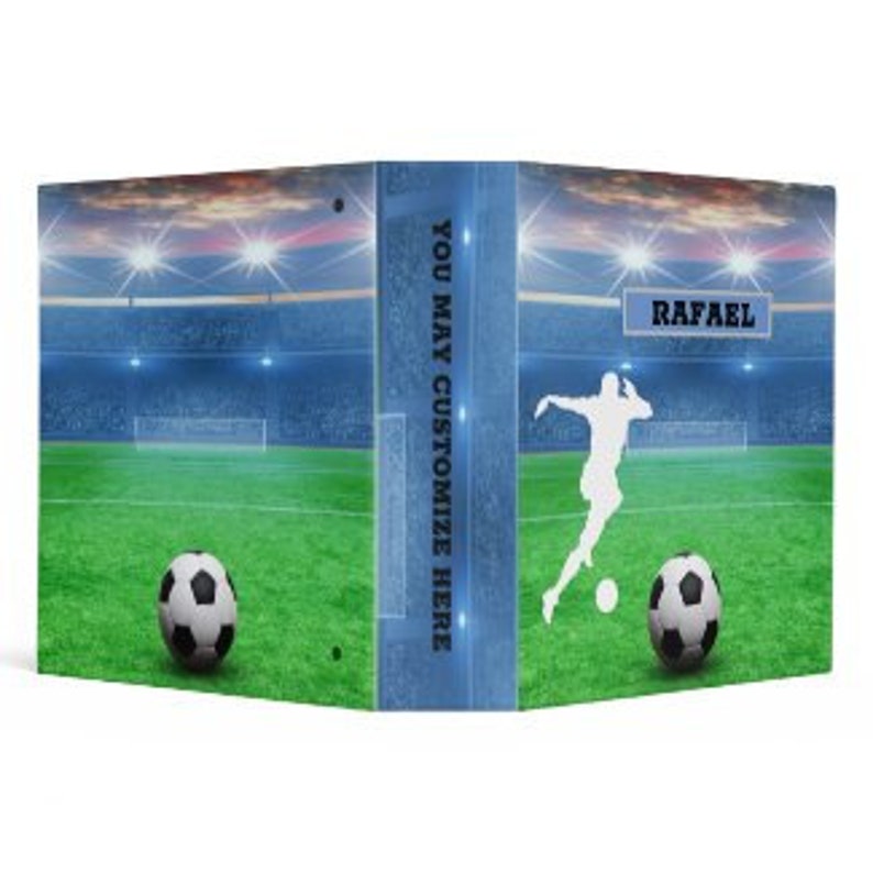 Personalized Soccer Fan School Binder Customizable Sports | Etsy