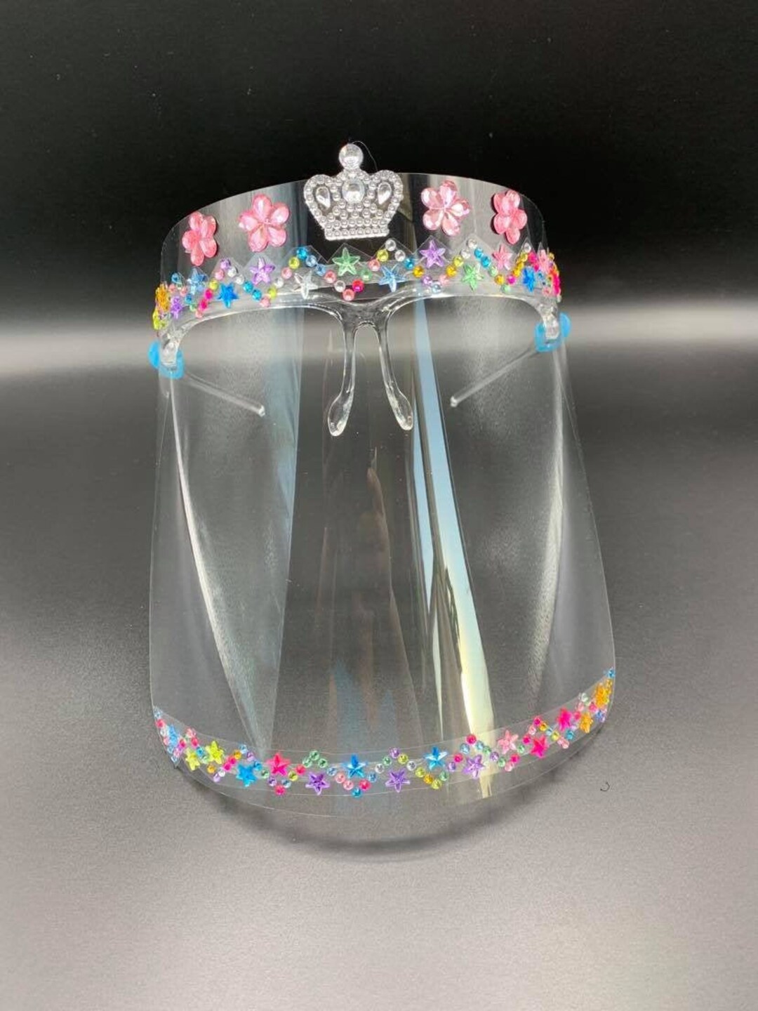 Princess Face Shieldsbedazzled Crown Designed Shields With - Etsy