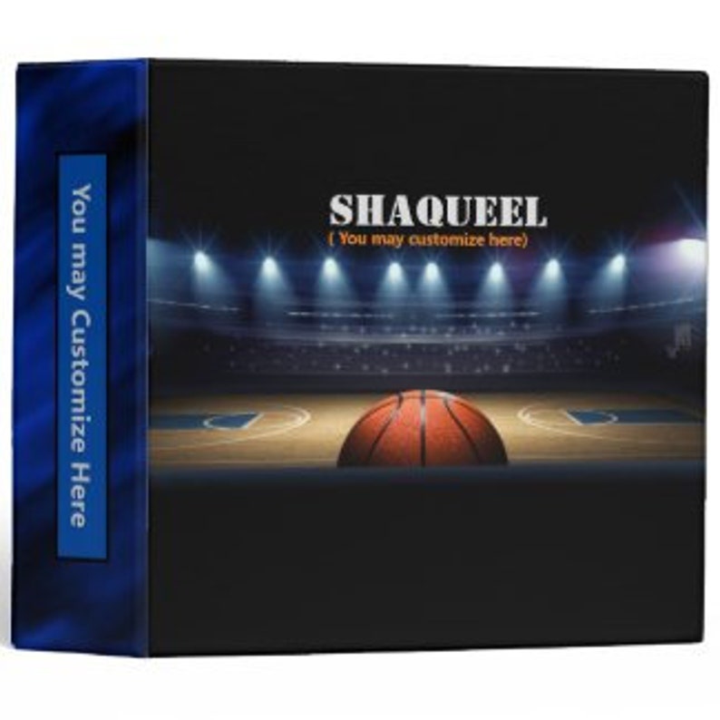 Personalized Kids Basketball Fan School Binder | Customizable ...