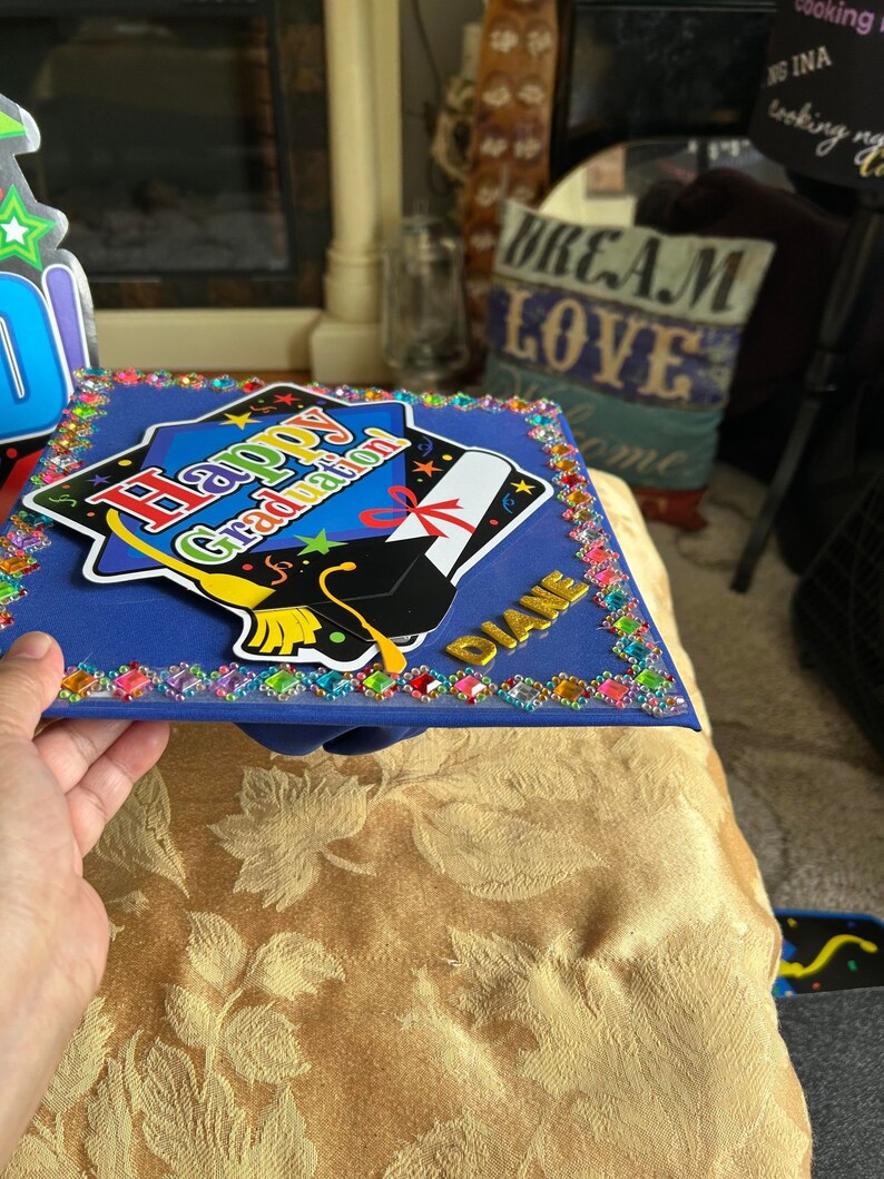 Personalized Kids Happy Graduation Cap Topper With Blings - Etsy