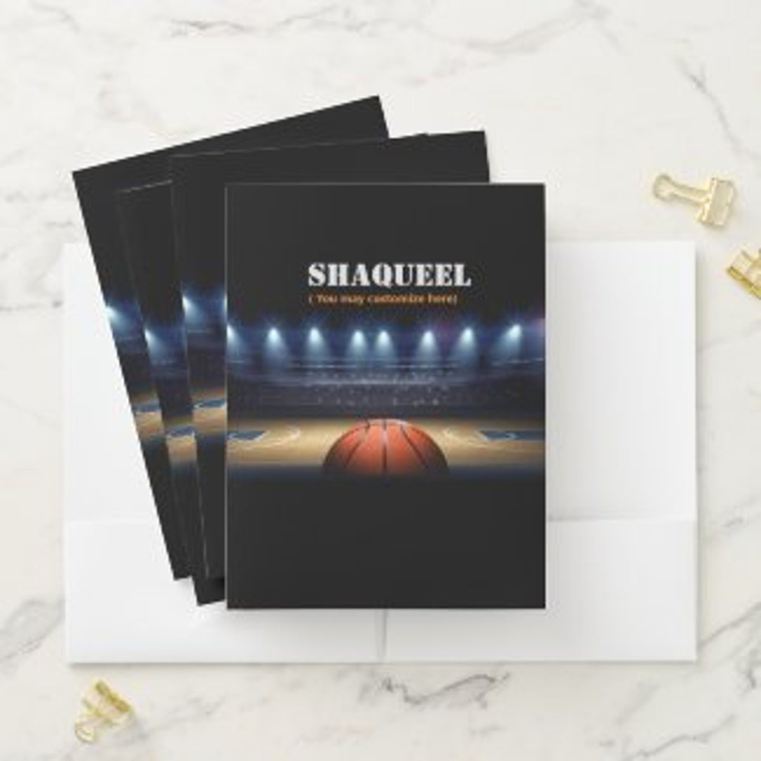 Basketball Pocket Folders for Kids. | Personalized Basketball Fans ...
