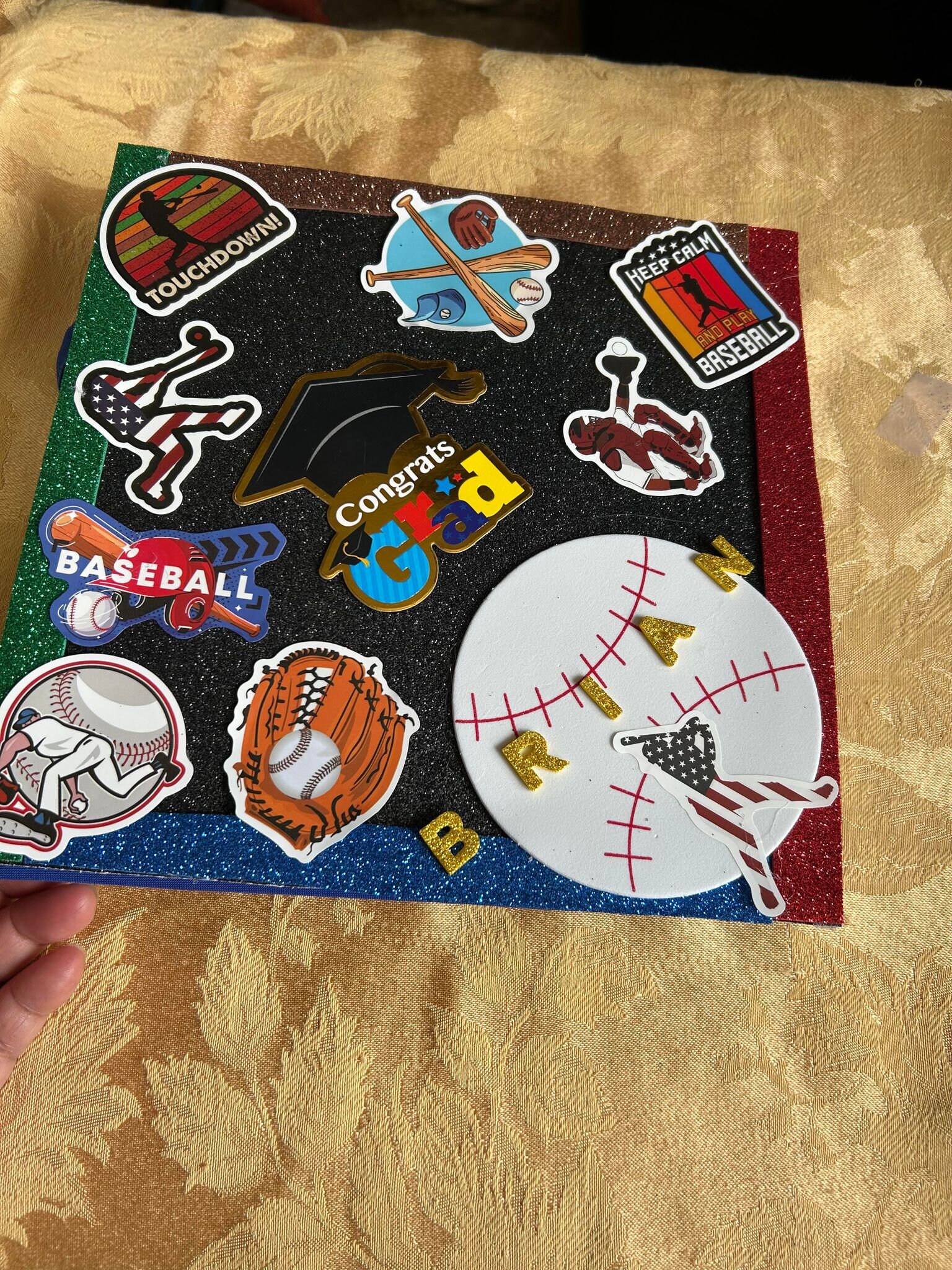 Personalized Baseball Graduation Cap Topper kindergarten Baseball Theme ...
