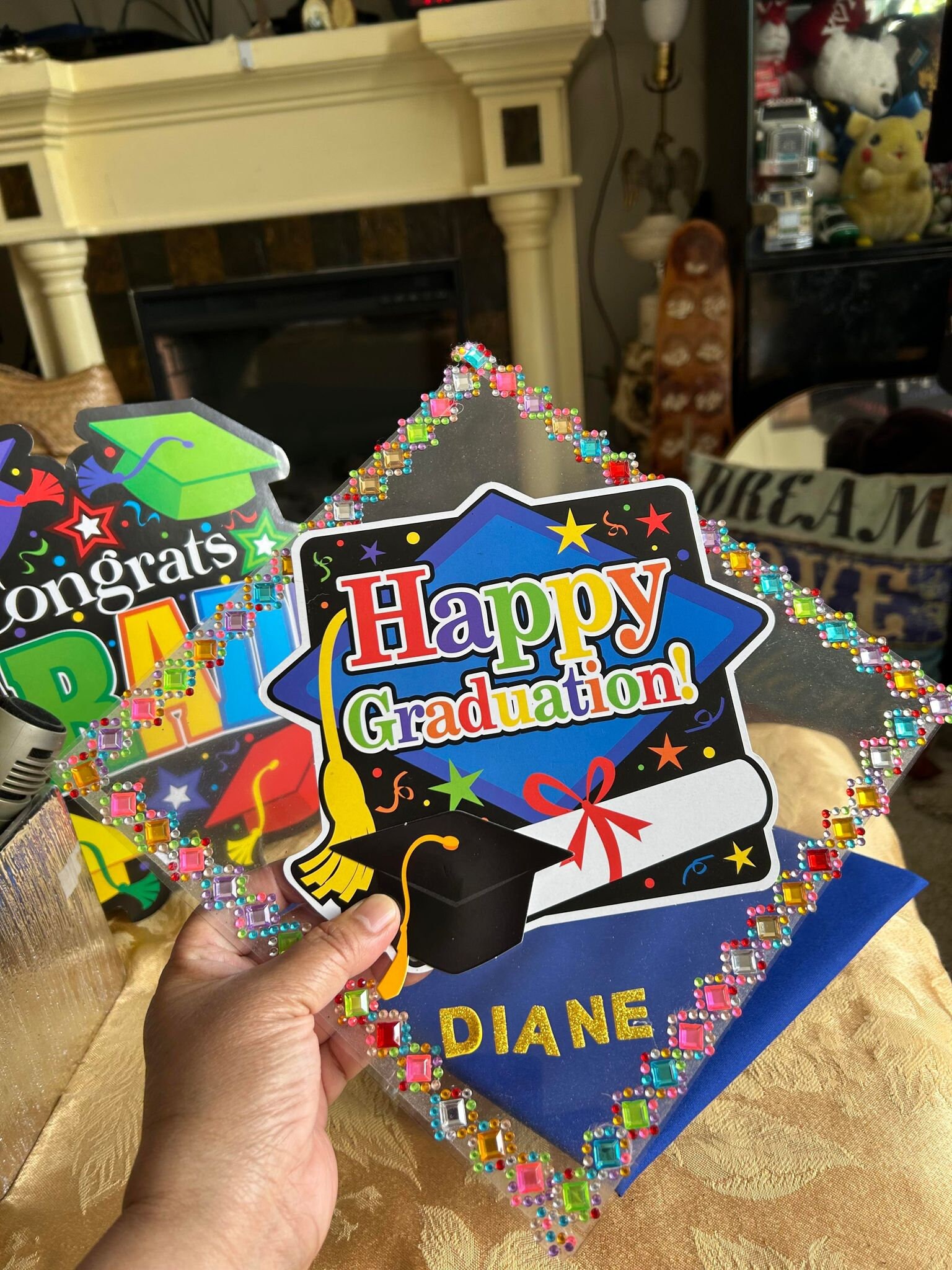 Personalized Kids Happy Graduation Cap Topper With Blings - Etsy