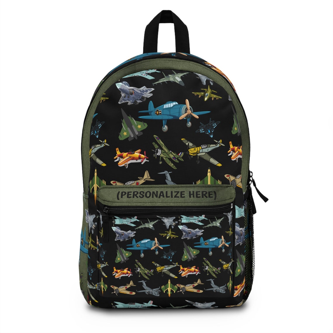 Kids Personalized Fighter Plane Inspired Backpack Back to School ...