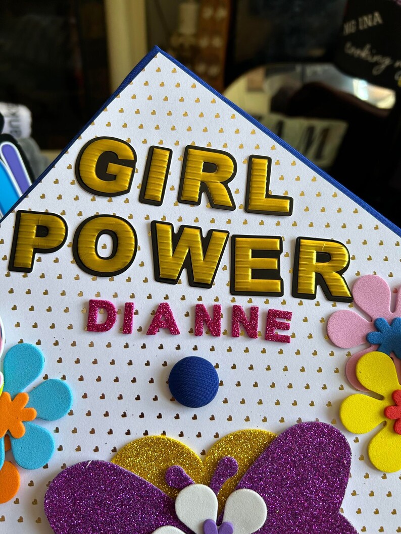 Personalized Girl Power Graduation Cap Topper Girls - Etsy