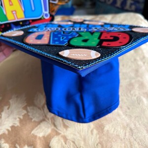 Personalized Kids Football Graduation Cap Topper | Kindergarten Moving ...