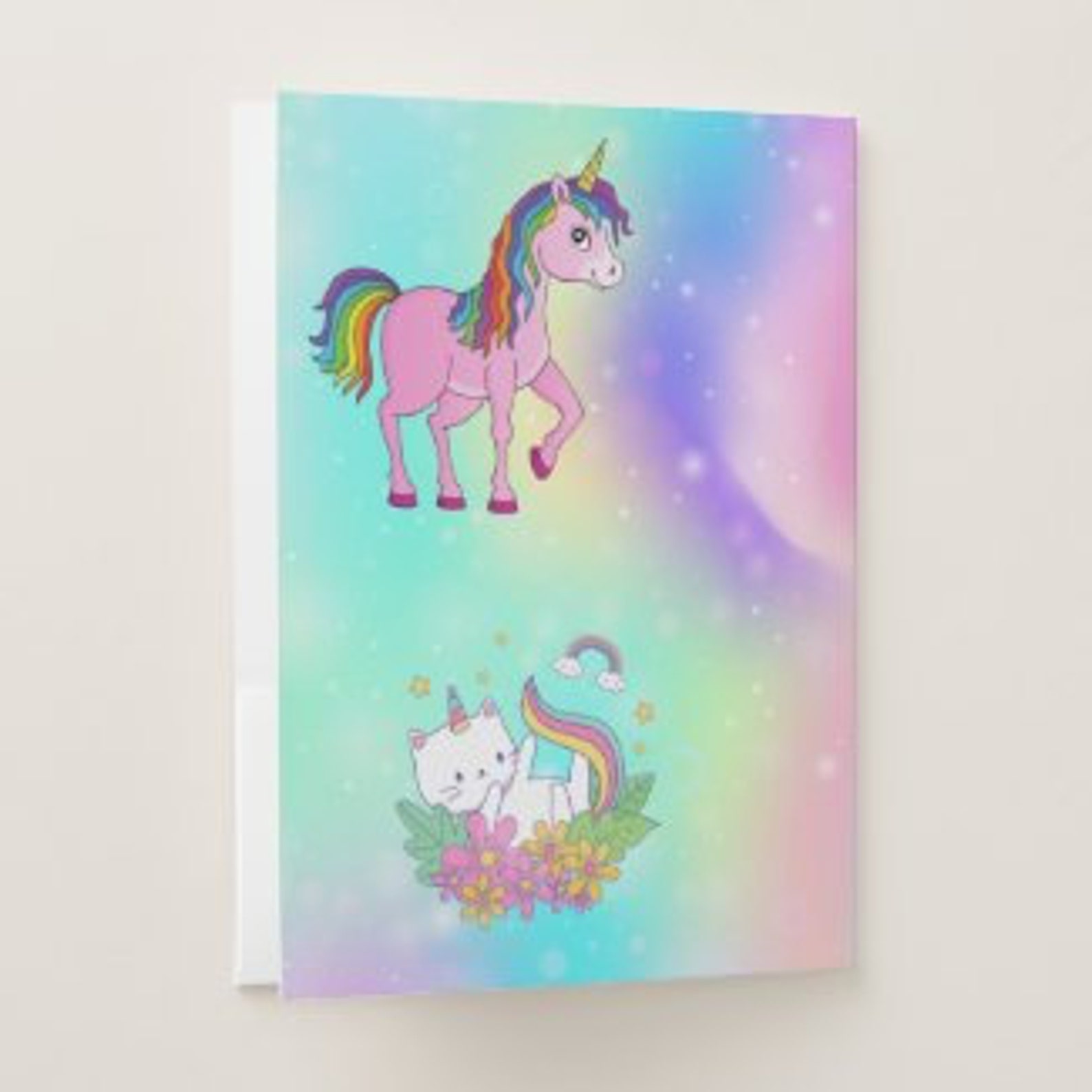 Unicorn School Folders | Unicorn Pocket Folder | School Pocket Folder| Folder Set of 5| Unicorn ...