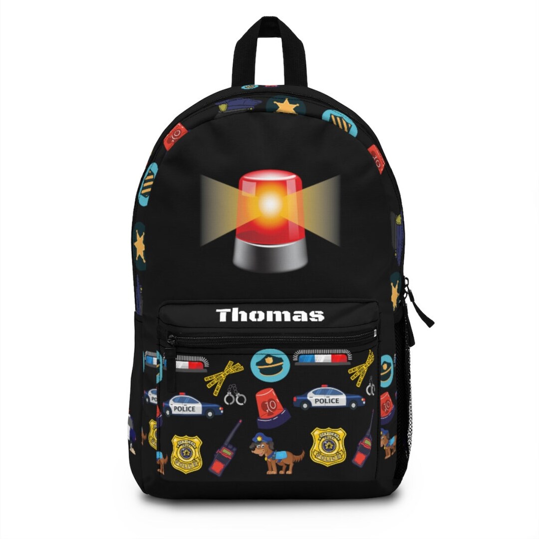 Personalized Police Theme Backpack | Policeman Kids Backpack | Back to ...