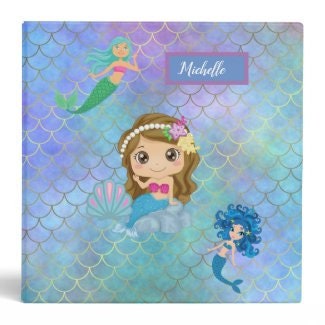 Personalized Kids Mermaid Back to School Binders Kids Binders - Etsy
