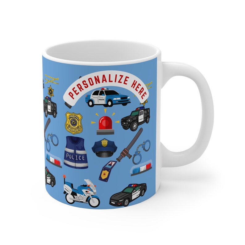 Personalized Police Fan | Police Cars and Accesories Mug 11oz ...